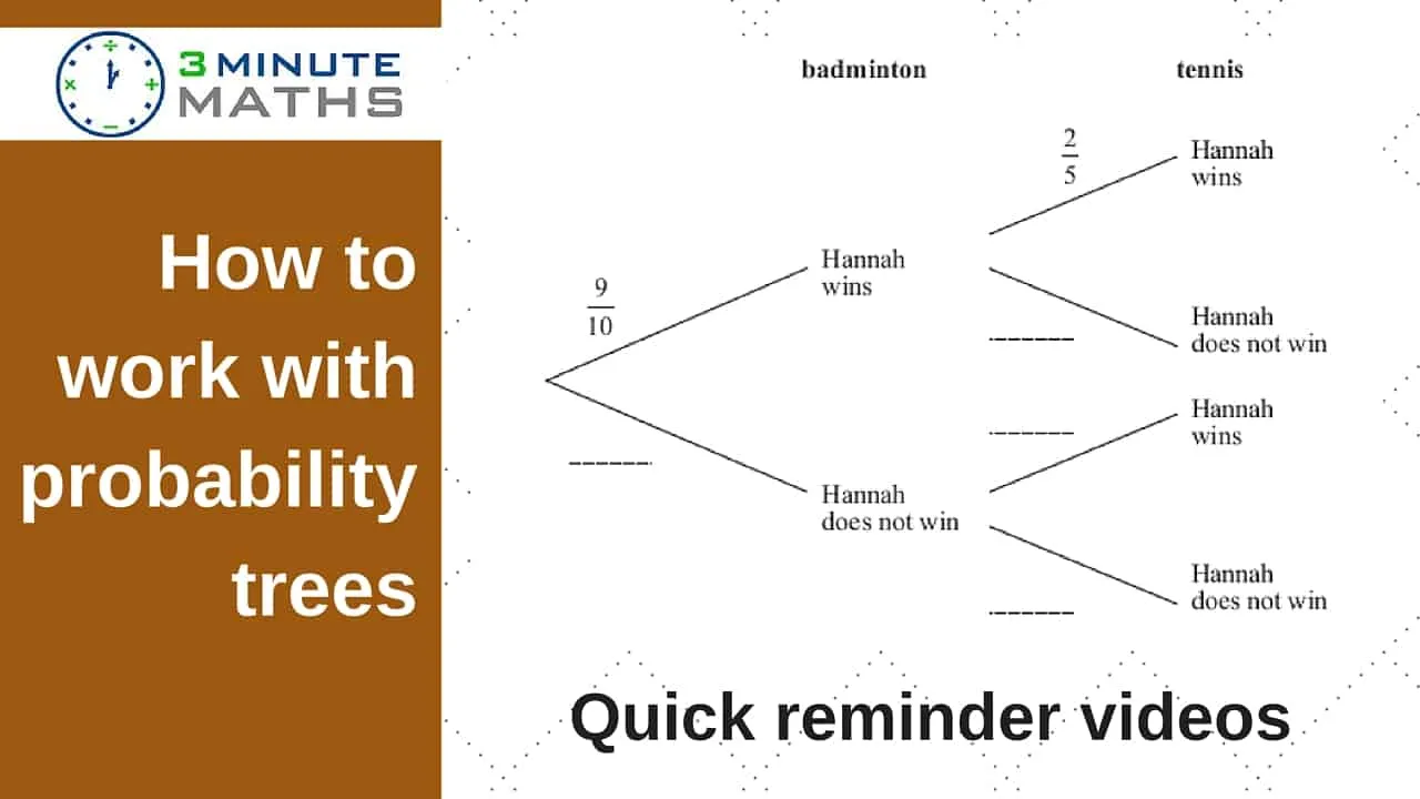 How to use a probability tree diagram - GCSE mathematics